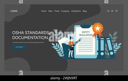 OSHA Standards Documentation vector. A professional ensuring rigorous ...