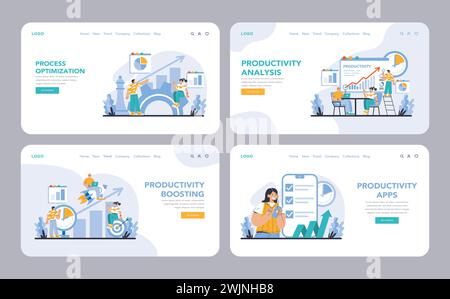 Productivity Apps web or landing page. Embracing mobile technology for ...