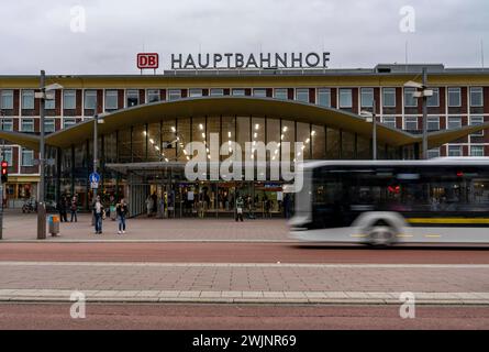 Bochum main station, station concourse, local bus, public transport connection, NRW, Germany ...