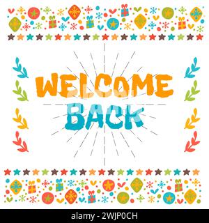 Welcome back to school. Cute school kid ready to education. Vector ...