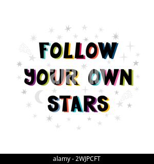 Follow me handwritten phrase. Vector illustration Stock Vector Image ...