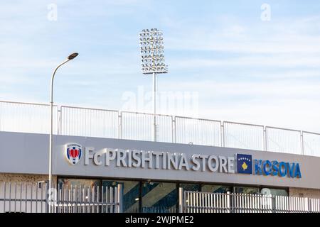 Pristina, Kosovo - FEB 5, 2024: The Fadil Vokrri Stadium is a stadium ...