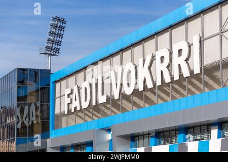 Fadil Vokrri Stadium. Pristina City Aerial View, Capital of Kosovo ...