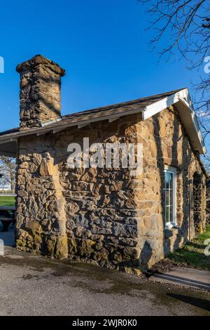 Stone park office built by the CCC in Ledges State Park near Boone ...
