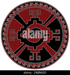 Ancient mexican symbol. Aztec tribal traditional symbols ornamental ...