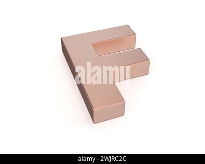 Cooper letter J on a white background. 3d illustration Stock Photo - Alamy