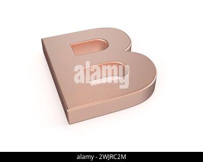 Cooper letter F on a white background. 3d illustration Stock Photo - Alamy
