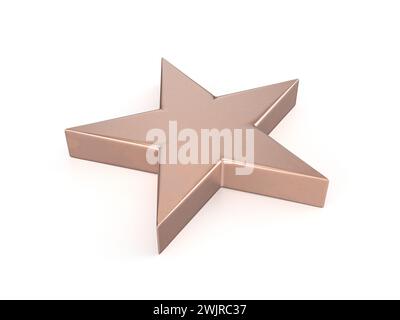 Cooper star symbol on a white background. 3d illustration Stock Photo ...