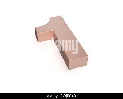 Cooper number one on a white background. 3d illustration Stock Photo ...