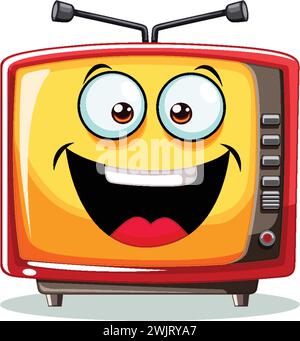 Colorful, smiling TV with a lively personality Stock Vector Image & Art ...