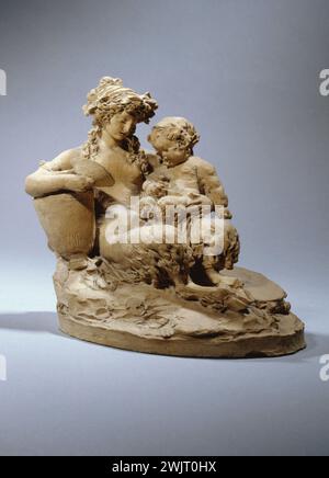 Joseph-Charles Marin (1759-1834). "Sitting fauna with two small fauna ...