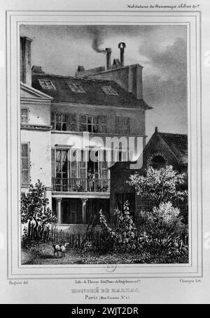 The garden of Maison de Balzac house-museum, where French writer Honore ...