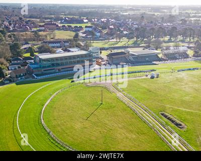Aerial view of Fontwell Park Racecourse, West Sussex, UK Stock Photo ...