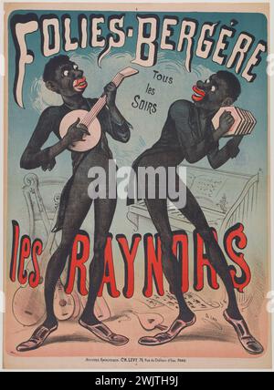 Charles Lévy. Folies-Bergère, Les Puppets Minstrels. Poster. Color ...