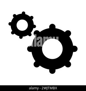 Gear icon template color editable. Gear symbol vector sign isolated on ...
