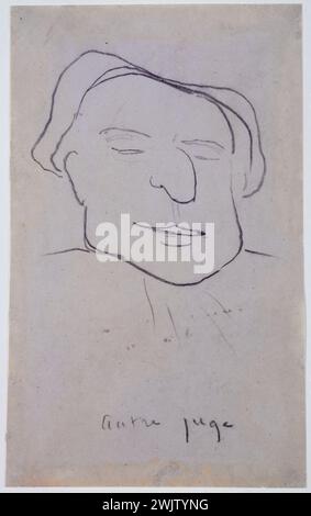 Victor Hugo (1802-1885). "Another capable judge". Lithographic pencil ...