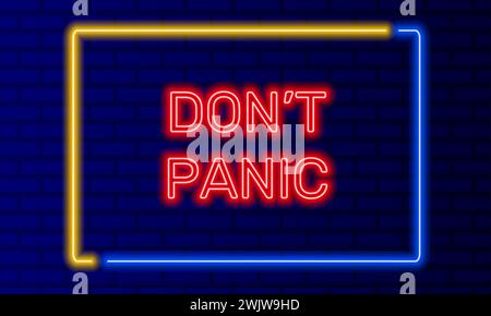 don't panic banner sign. don't panic speech bubble label set Stock ...