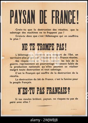 German propaganda poster in Paris, 1940 Stock Photo - Alamy