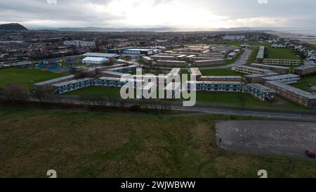 Prestatyn, 9 February 2024. Aerial view of the Pontins Holiday Camp in ...