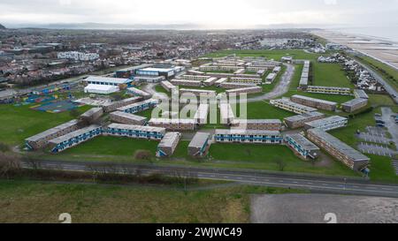 Prestatyn, 9 February 2024. Aerial view of the Pontins Holiday Camp in ...