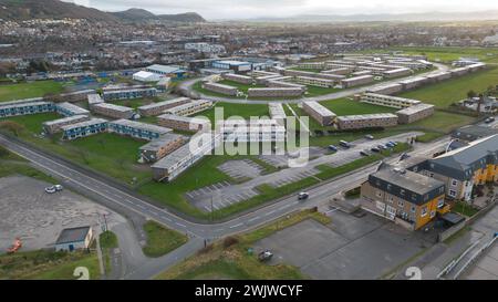 Prestatyn, 9 February 2024. Aerial view of the Pontins Holiday Camp in ...
