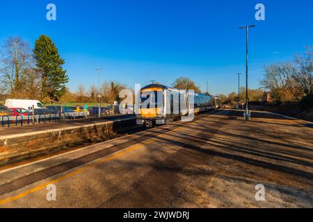 diesel powered railway line hatton station warwickshire england uk ...