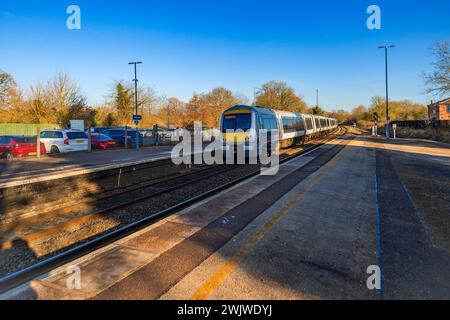 diesel powered railway line hatton station warwickshire england uk ...