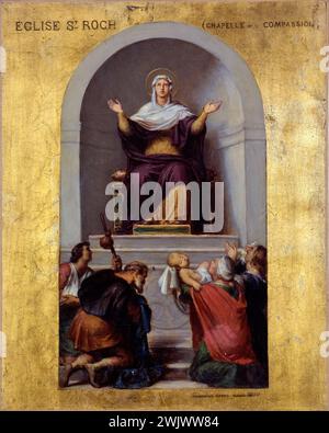 Sébastien Melchior Cornu (1804-1870). "Jesus descended from the cross ...