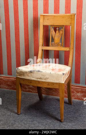 Anonymous. Chair. Cherry for the straps of the belt, sculpted and waxed ...