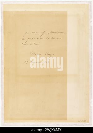 Victor Hugo. Photograph by Stanislas Julien Comte Ostlorog, says Walery ...