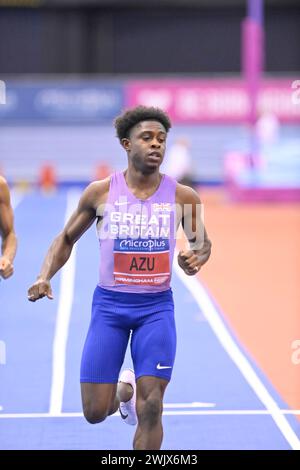 Birmingham England -17-2-2024 Jeremiah Azu Mens 60m Heats at the ...