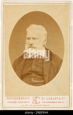 Carjat, Etienne. "Victor Hugo". Albumin paper draw. 1874-1874. Paris, house of Victor Hugo ...