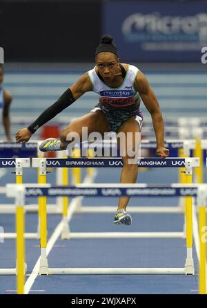 Cindy Sember (centre) on her way to winning the 60 m Hurdles - Women ...