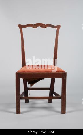 Anonymous, chippendal chair (lined seat) (dummy title). Sculpted wood ...