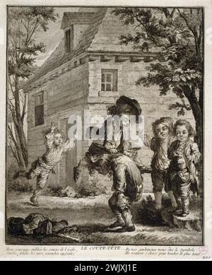 Augustin de Saint-Aubin (1736-1807). Jupiter and Leda after Véronèse ...