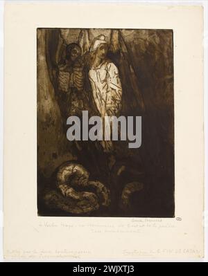 Emile Bernard (1868-1941). "The end of Satan. Lilith". Etching and ...