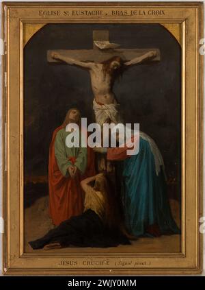 Emile Signol (1804-1892). "Sketch for the Saint-Eustache church: the ...