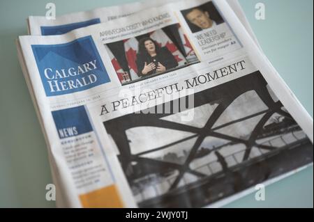 Calgary, Alberta - February 16, 2024: Cover of an edition of the ...