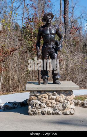 CCC Worker statue of Civilian Conservation Corps worker at Florida ...
