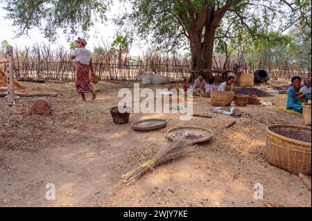 Villagers in Nyaung-U, the Mandalay region Myanmar Burma Stock Photo ...