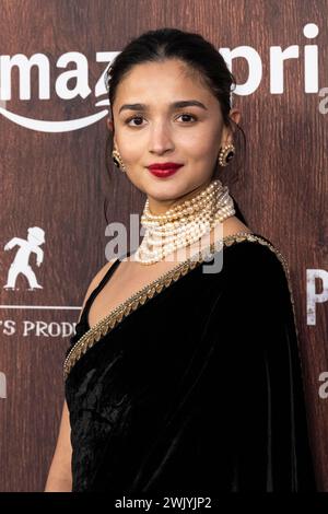 London, UK. Richie Mehta, Alia Bhatt (Sari) at the premiere of the ...