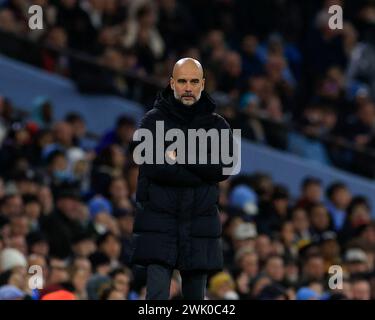 Pep Guardiola of Manchester City shows disappointment during the ...