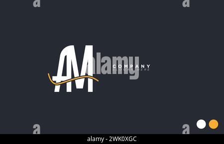 AM Alphabet letters Initials Monogram logo Stock Vector Image & Art - Alamy