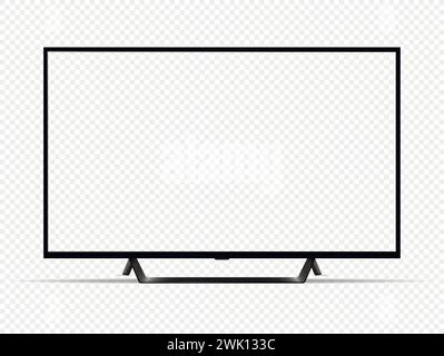 Modern smart tv with transparent screen isolated on transparent ...
