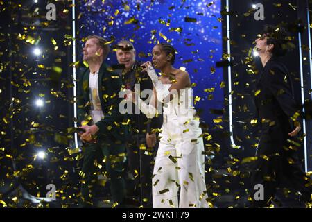 Saba, aka Saba Lykke Oehlenschlaeger, performs after the end of Dansk ...