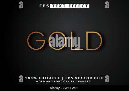 Word Gold 3d calligraphic lettering realistic illustration isolated on ...