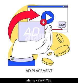 Ad placement strategy concept. Selective targeting and timely ad ...