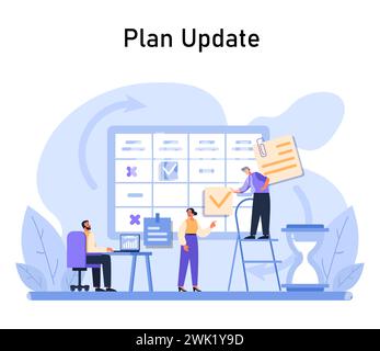 Project schedule chart, overview planning timeline vector diagram ...