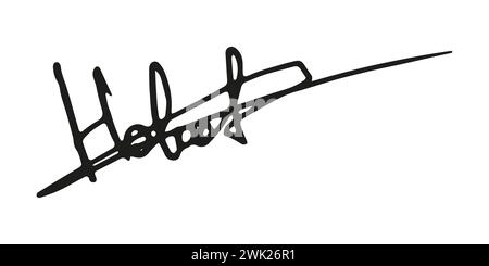 Fake signature hand drawn sample own autograph. Fictitious handwritten ...