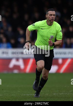 Peterborough, UK. 17th Feb, 2024. Matthew Pennington of Blackpool and ...